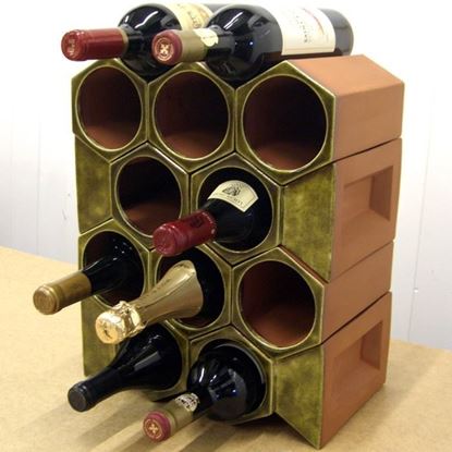 Terracotta Wine Rack - 12 Bottle Keystone Set | Weston Mill Pottery UK